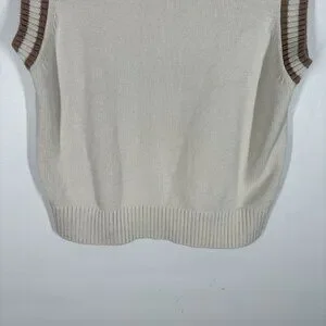 TNA | Sweaters | Tna Aritzia Women M Cream Brown Knit Preppy Academia ...